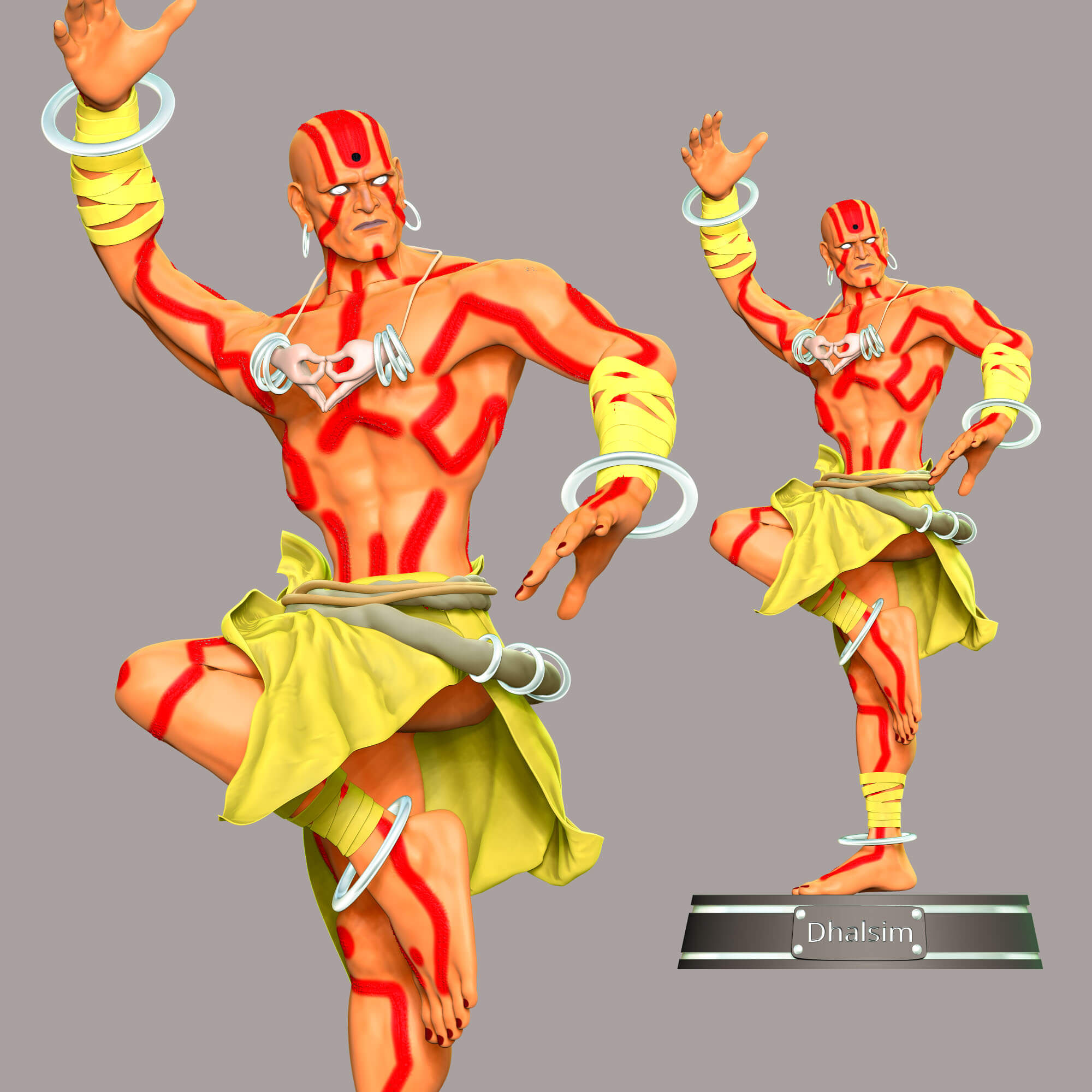 Dhalsim - Street Fighter 3D Model by lovemodel