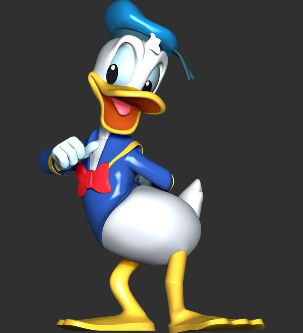 Donald Duck Fan Art - 3D Print Model by lovemodel