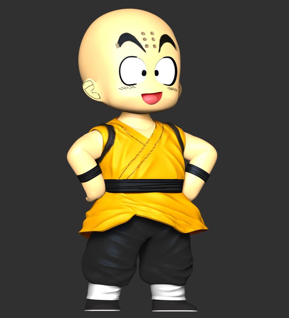 Dragon Ball - Kid Krillin 3D Model by lovemodel