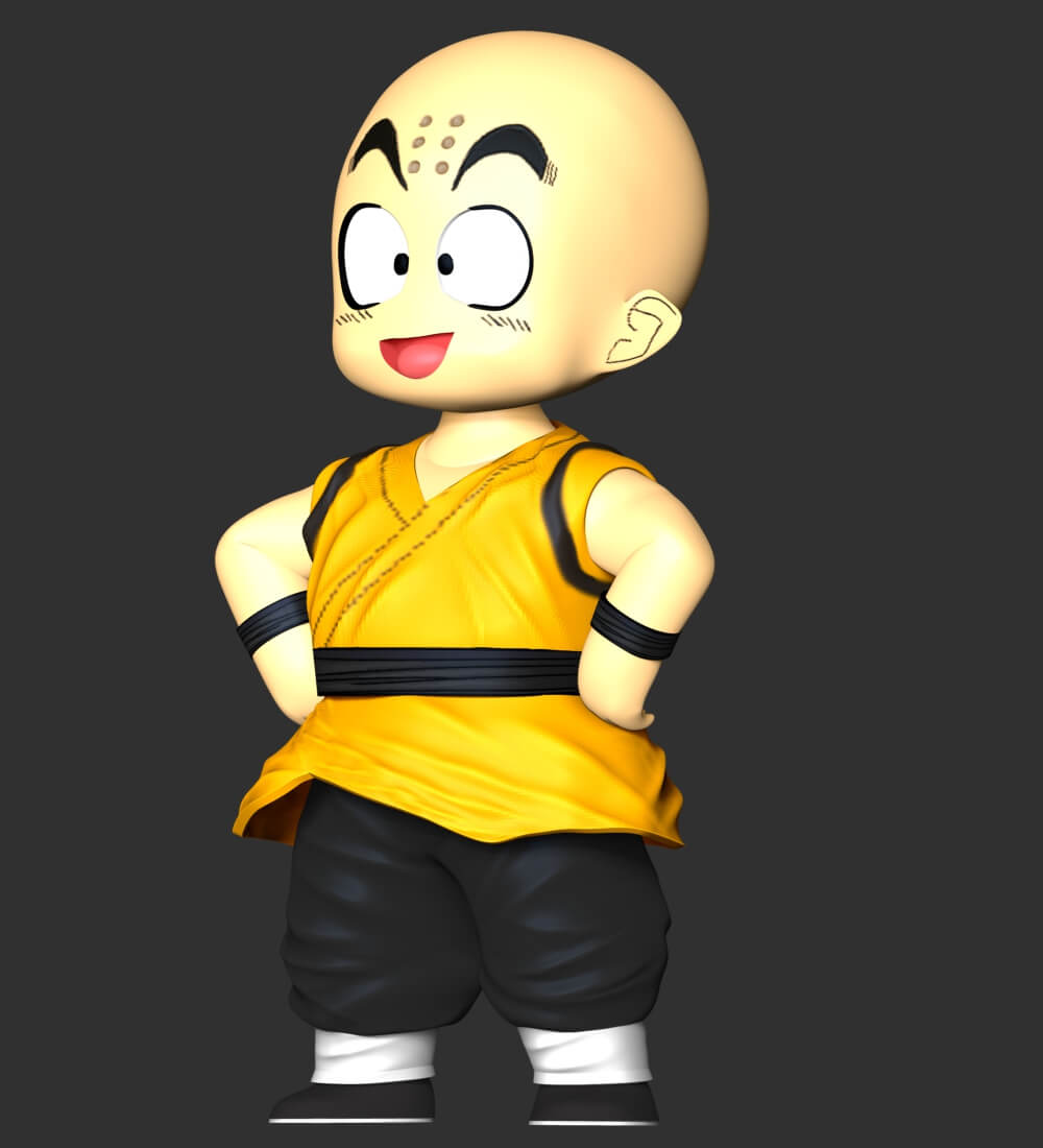 Dragon Ball - Kid Krillin 3D Print Model by lovemodel
