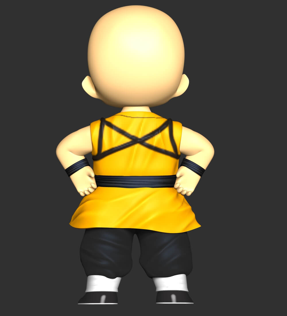 Dragon Ball - Kid Krillin 3D Print Model by lovemodel