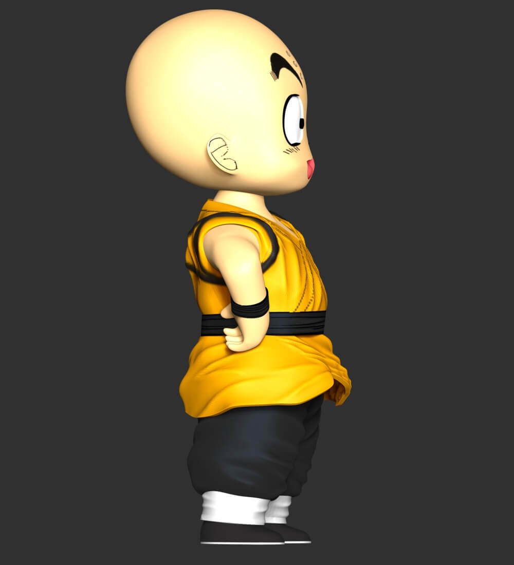 Dragon Ball - Kid Krillin 3D Print Model by lovemodel