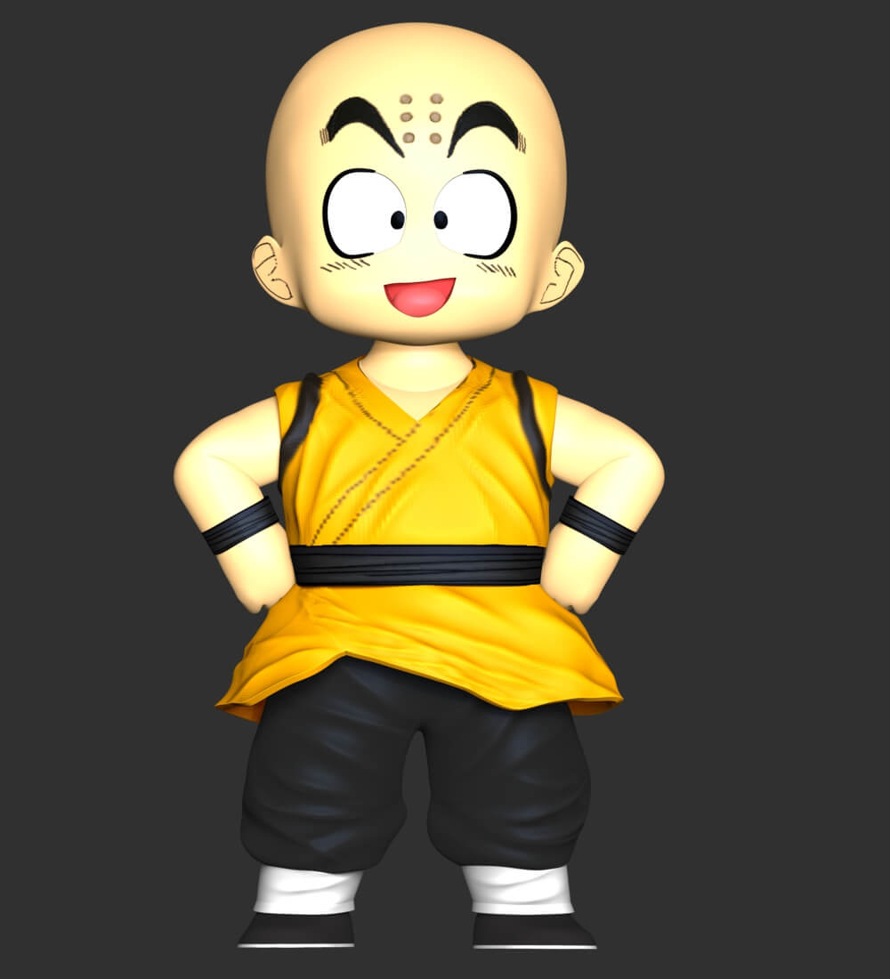 Dragon Ball - Kid Krillin 3D Print Model by lovemodel