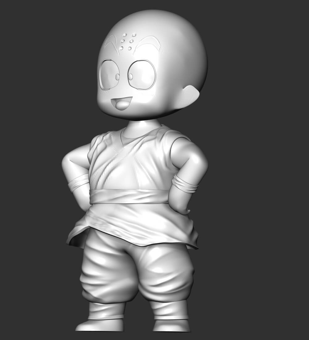 Dragon Ball - Kid Krillin 3D Print Model by lovemodel