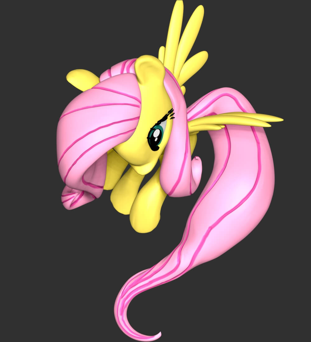 Fluttershy - My Little Pony 3D Model by lovemodel