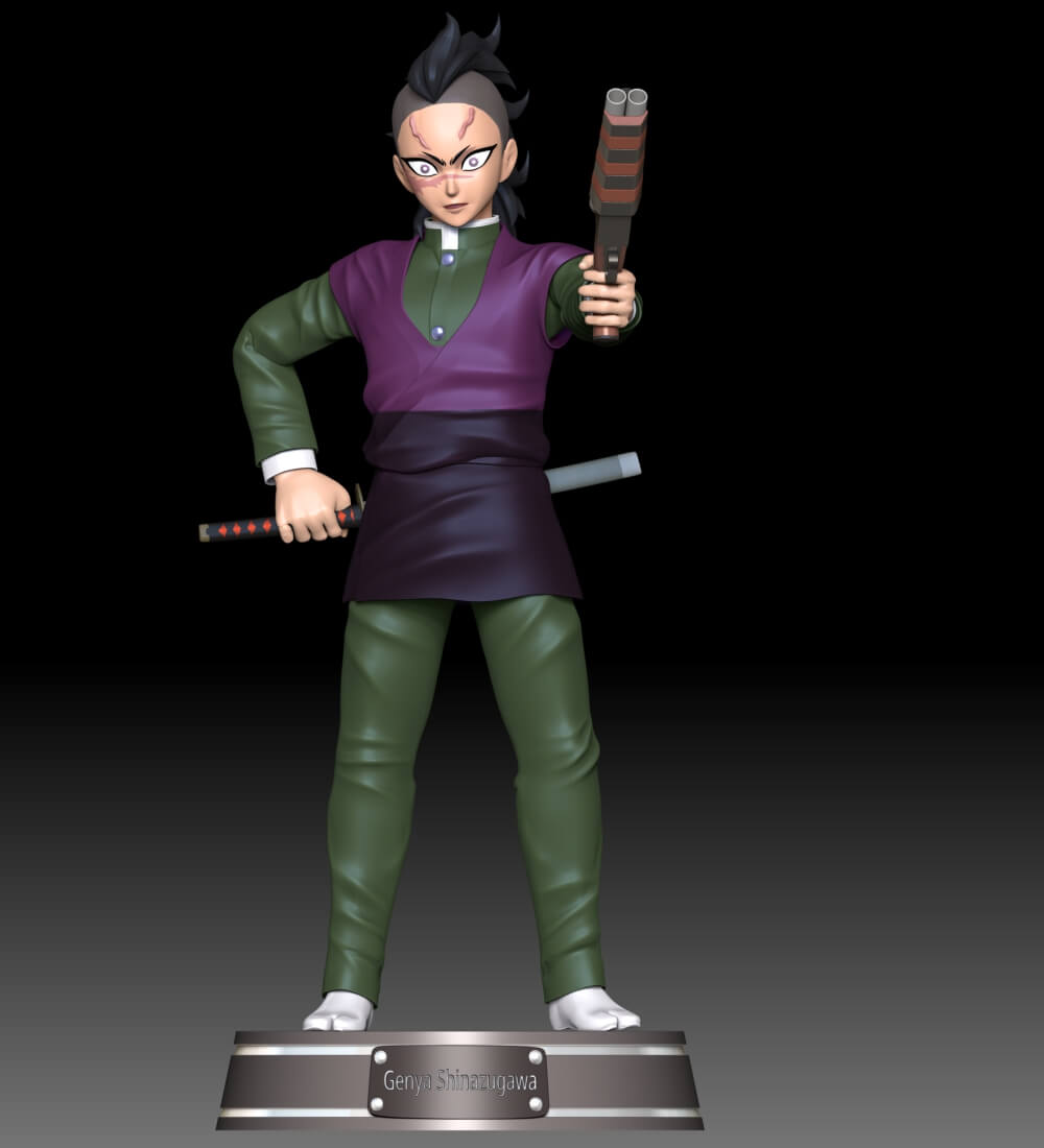 Genya Shinazugawa - Demon Slayer 3D Model by lovemodel