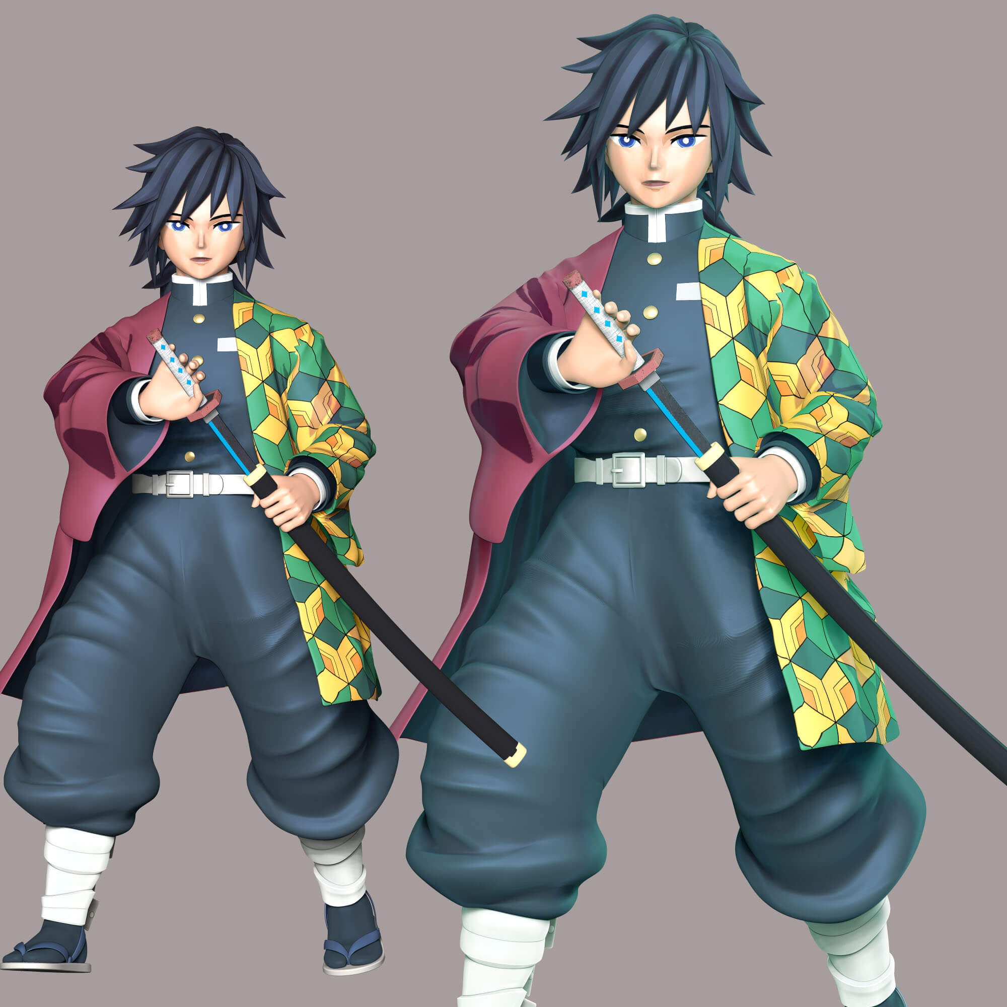 Giyu Tomioka - Demon Slayer: Kimetsu No Yaiba 3D Model by lovemodel