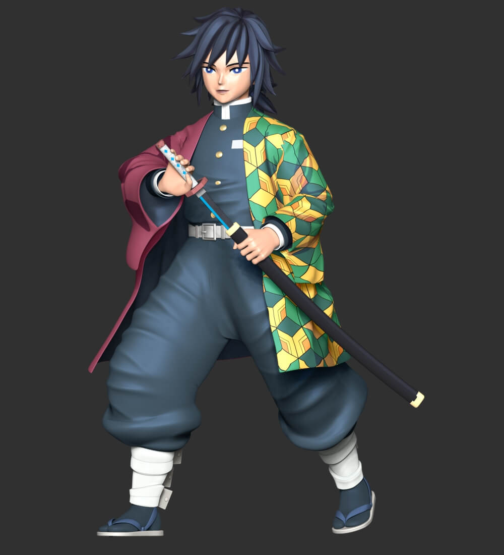 Giyu Tomioka - Demon Slayer: Kimetsu No Yaiba 3D Model by lovemodel