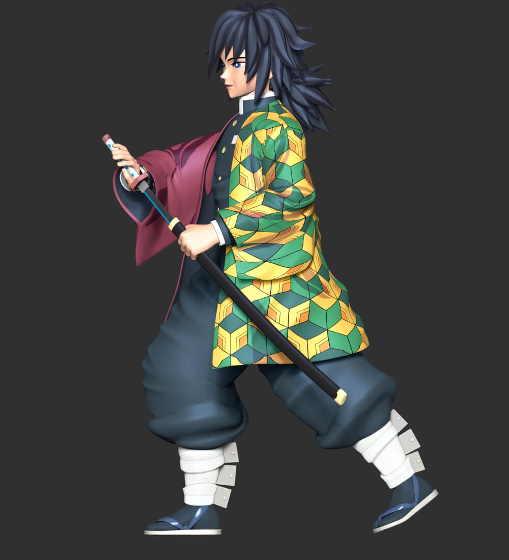 Giyu Tomioka - Demon Slayer: Kimetsu No Yaiba 3D Model by lovemodel