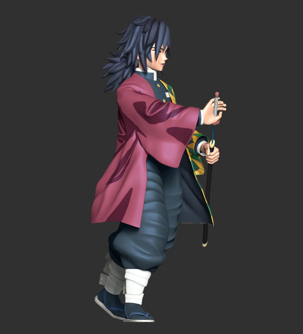 Giyu Tomioka - Demon Slayer: Kimetsu No Yaiba 3D Model by lovemodel