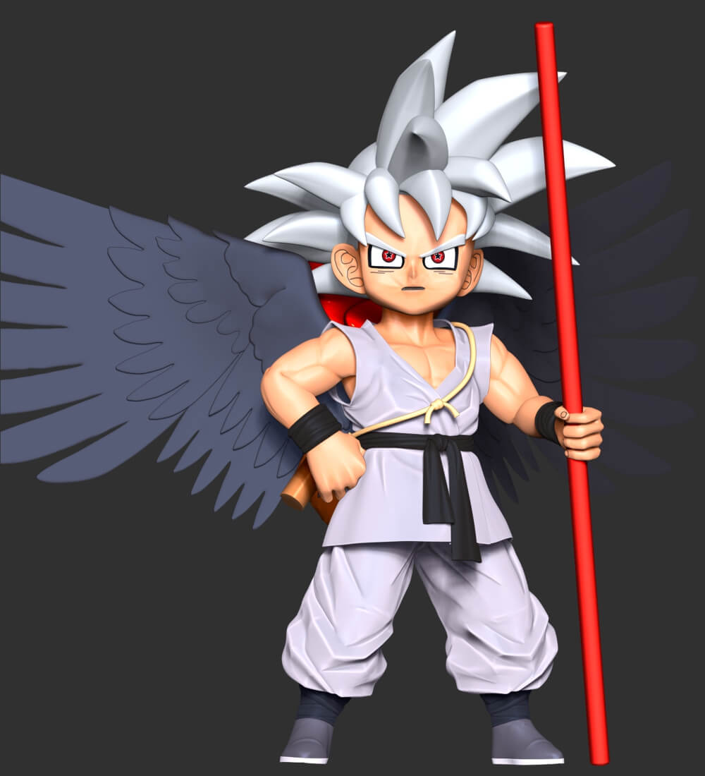 Goku Seraphim - Dragon Ball 3D Model by lovemodel
