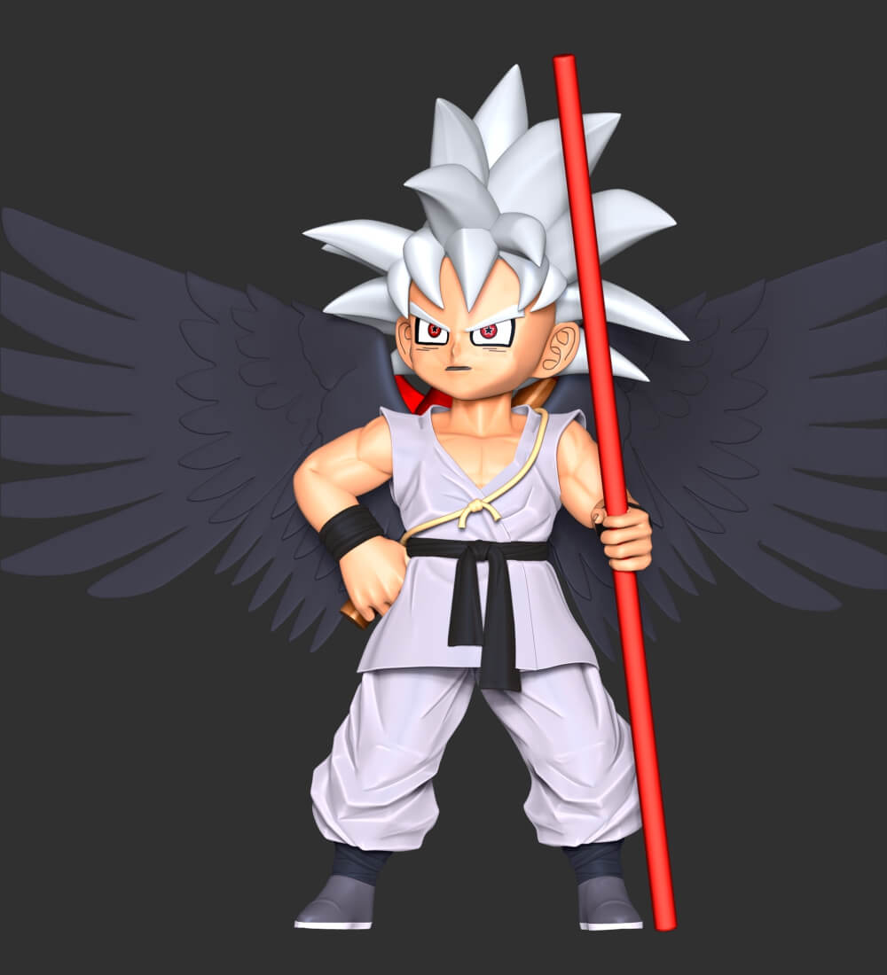 Goku Seraphim - Dragon Ball 3D Model by lovemodel