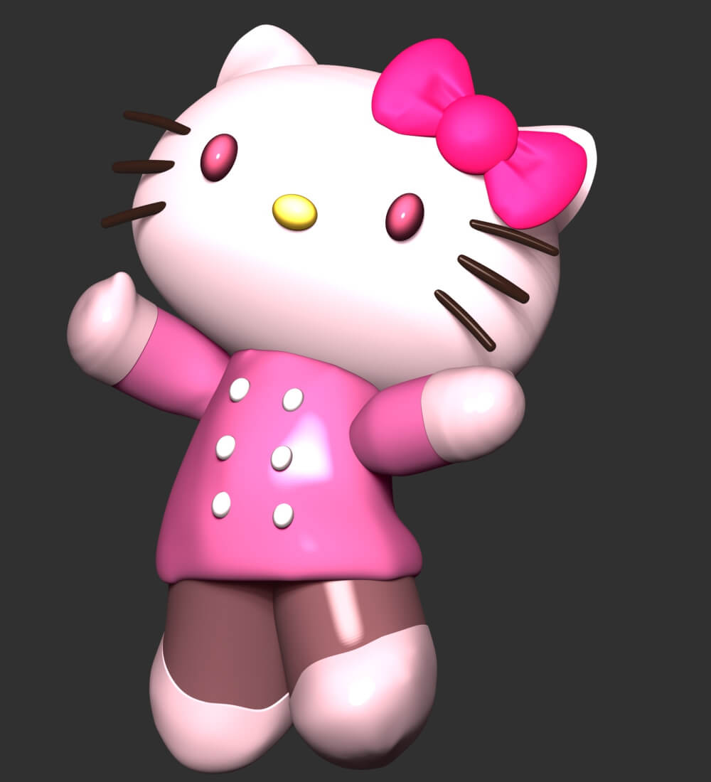 Hello Kitty Fanart - 3D Model by lovemodel