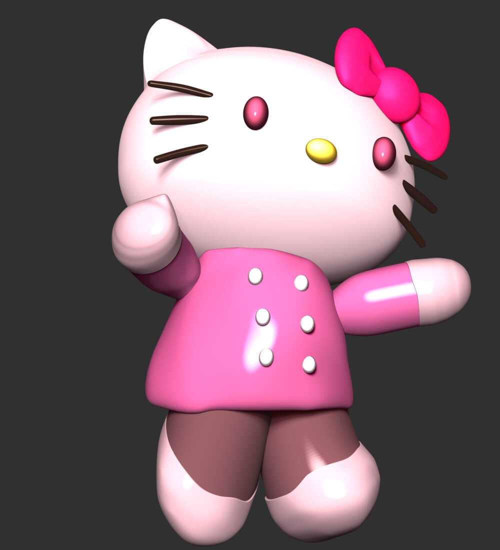 Hello Kitty Fanart - 3D Model by lovemodel