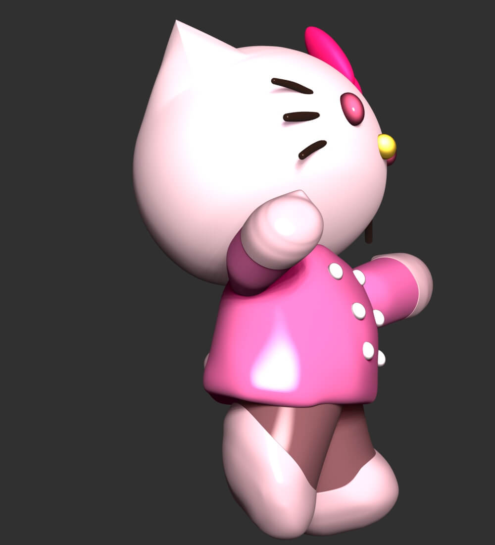 Hello Kitty Fanart - 3D Model by lovemodel