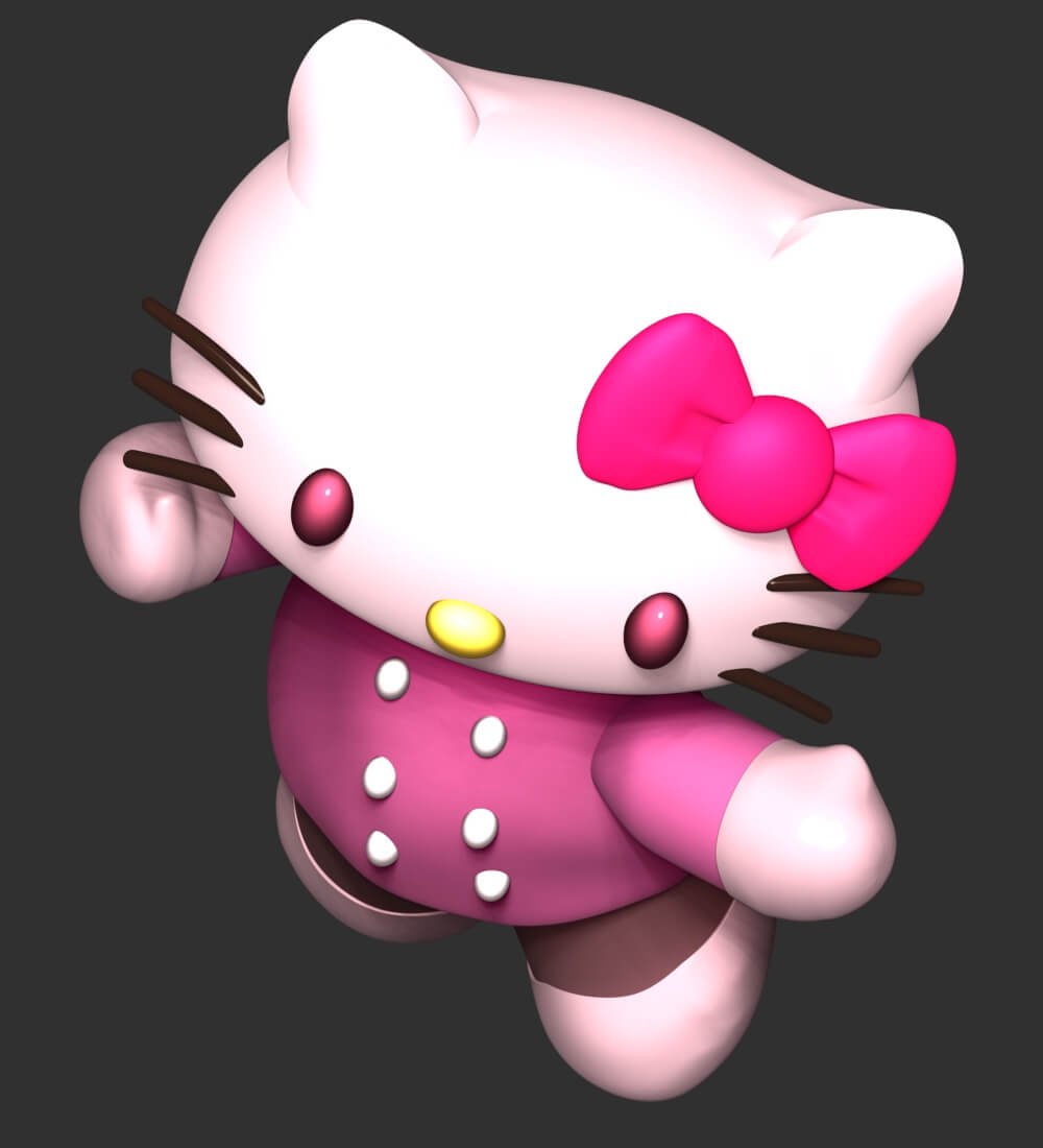Hello Kitty Fanart - 3D Model by lovemodel