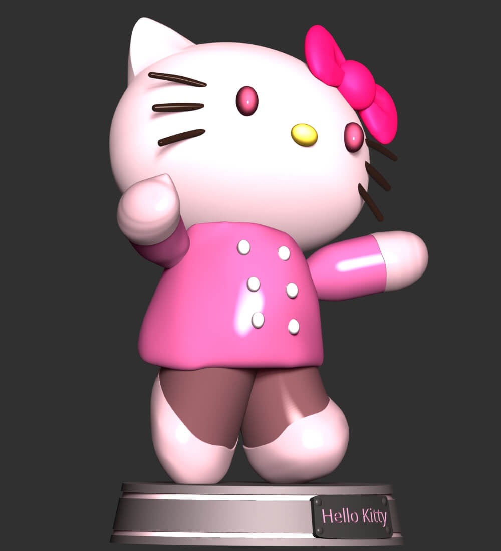 Hello Kitty Fanart - 3D Model by lovemodel
