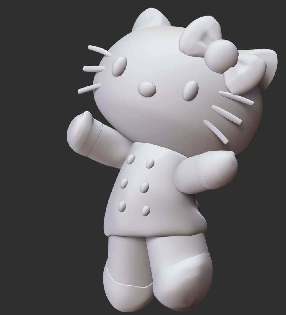 Hello Kitty Fanart - 3D Model by lovemodel