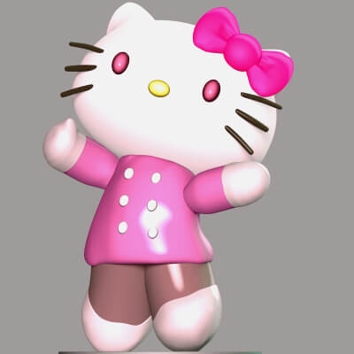 Hello Kitty Fanart - 3D Model by lovemodel