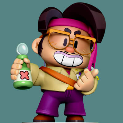 Jae-Yong - Brawl Stars 3D Model by lovemodel