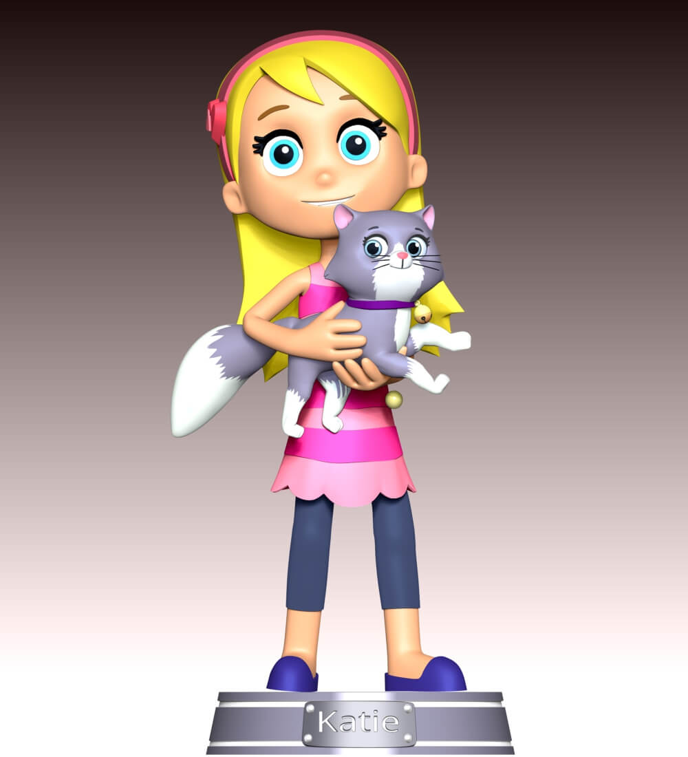 Katie and Cali Cat - Paw Patrol 3D Model by lovemodel