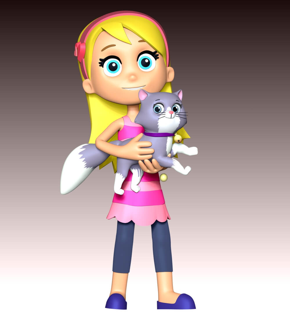 Katie and Cali Cat - Paw Patrol 3D Model by lovemodel