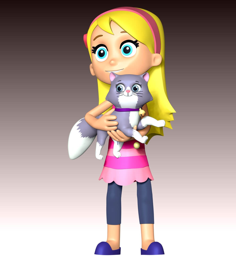 Katie and Cali Cat - Paw Patrol 3D Model by lovemodel