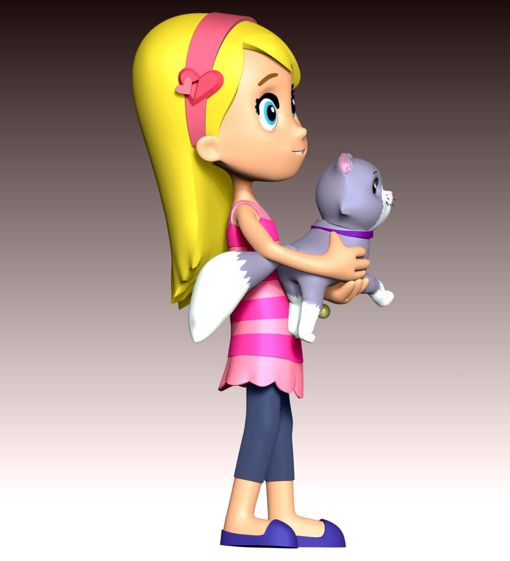 Katie and Cali Cat - Paw Patrol 3D Model by lovemodel