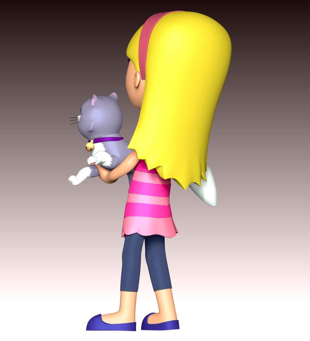 Katie and Cali Cat - Paw Patrol 3D Model by lovemodel