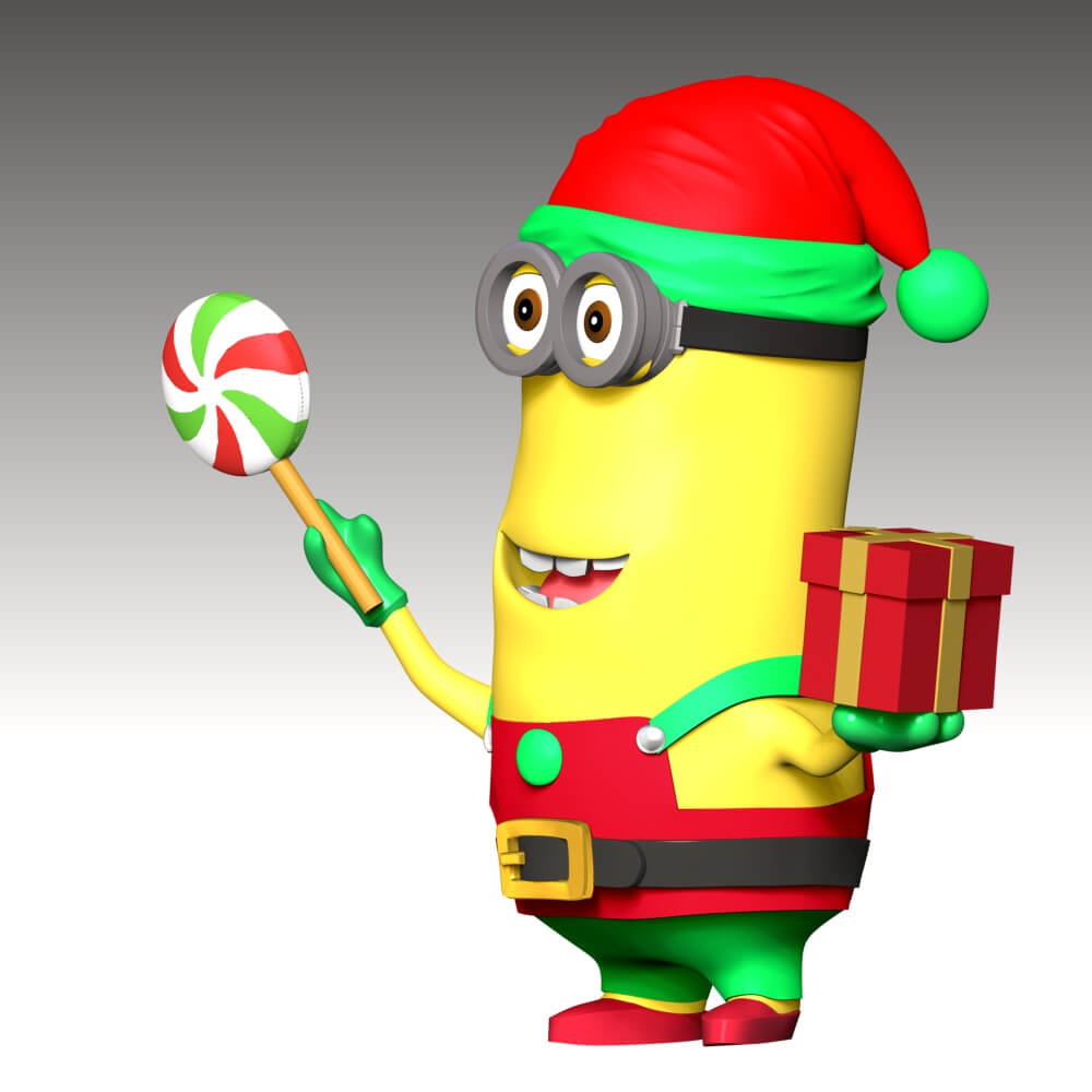 Kevin The Minion - Merry Christmas 3D Model by lovemodel