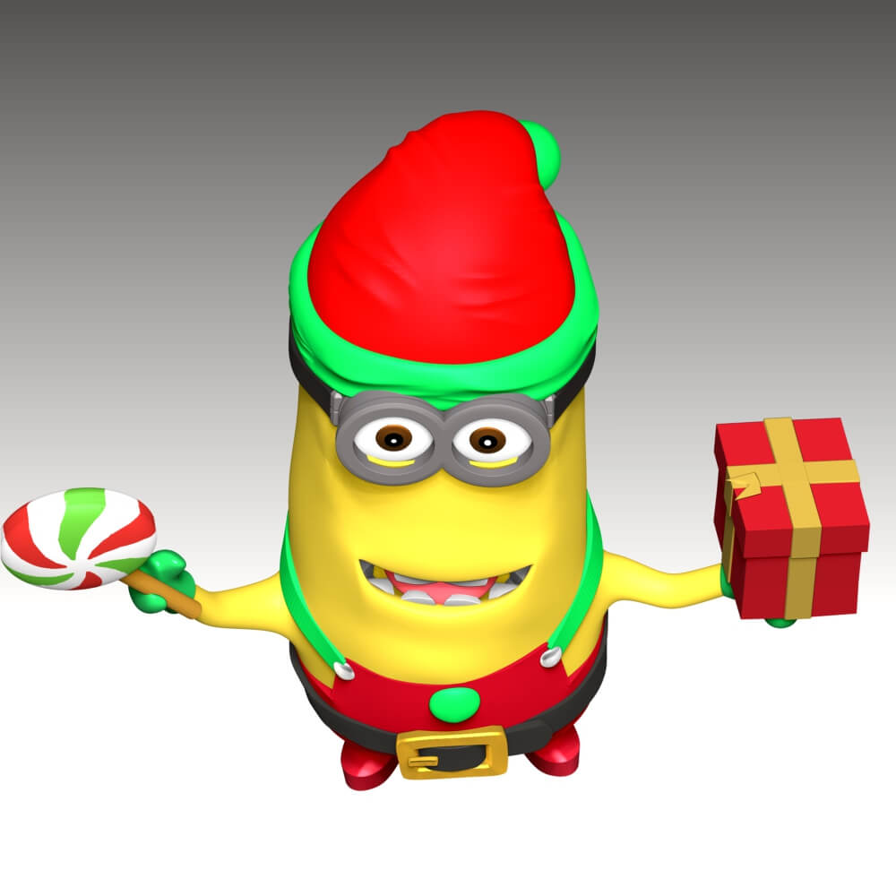 Kevin The Minion - Merry Christmas 3D Model by lovemodel