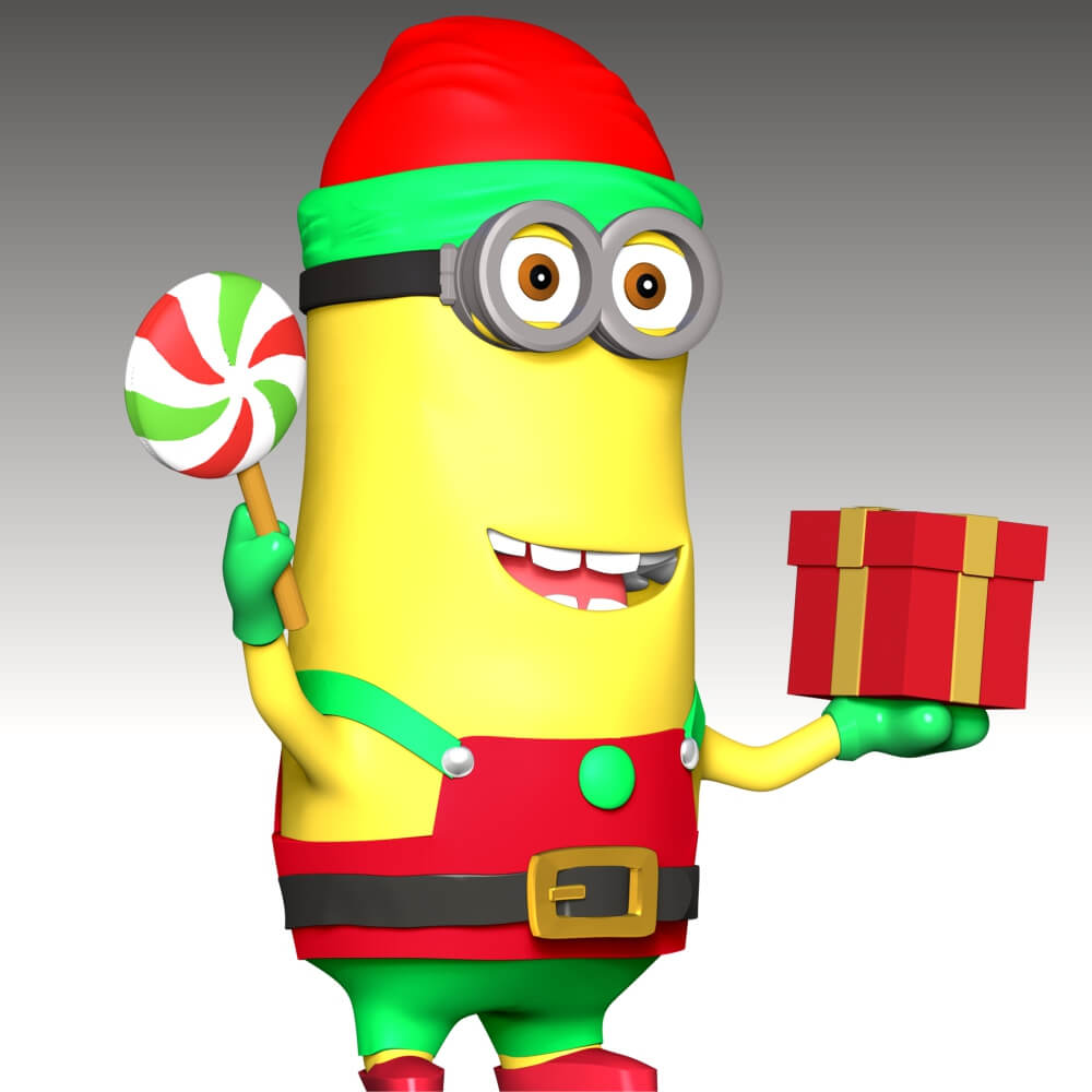 Kevin The Minion - Merry Christmas 3D Model by lovemodel