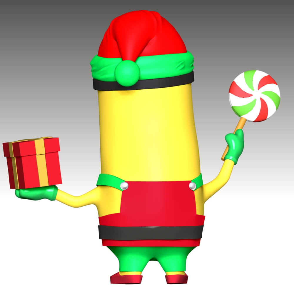 Kevin The Minion - Merry Christmas 3D Model by lovemodel