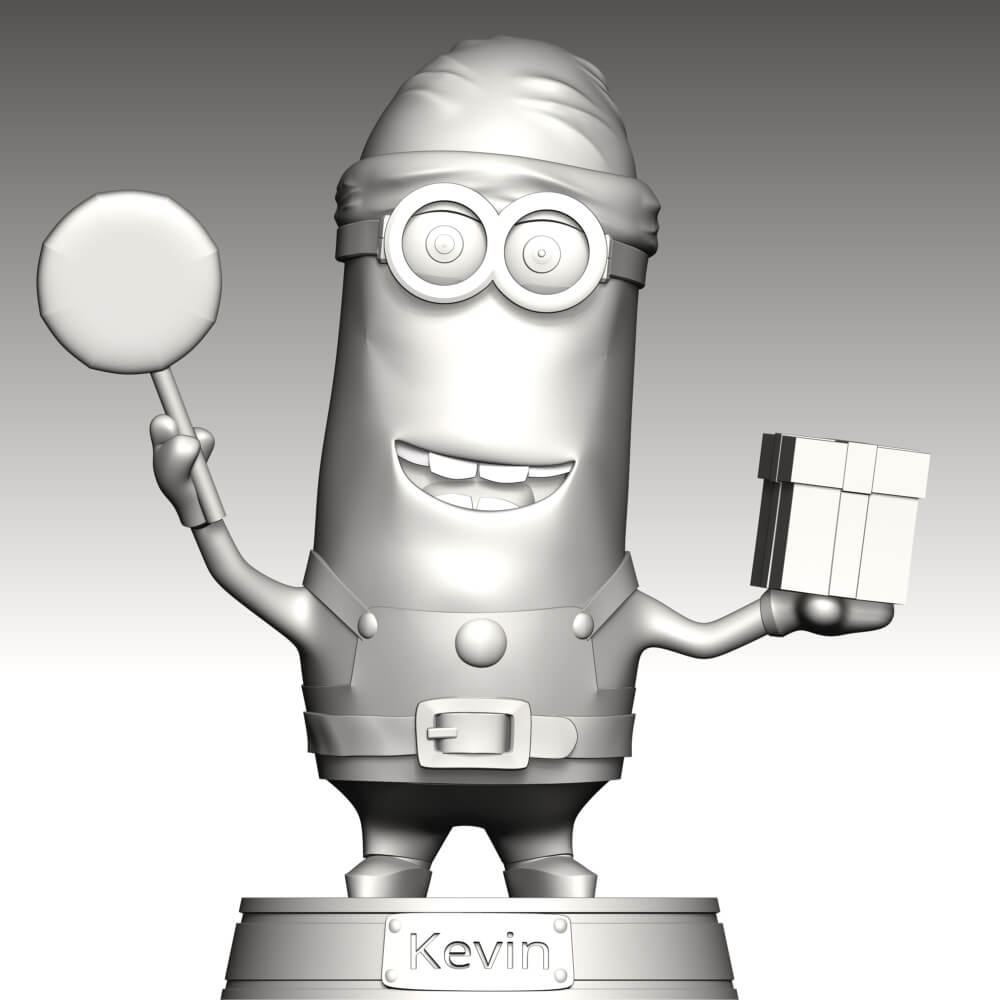 Kevin The Minion - Merry Christmas 3D Model by lovemodel
