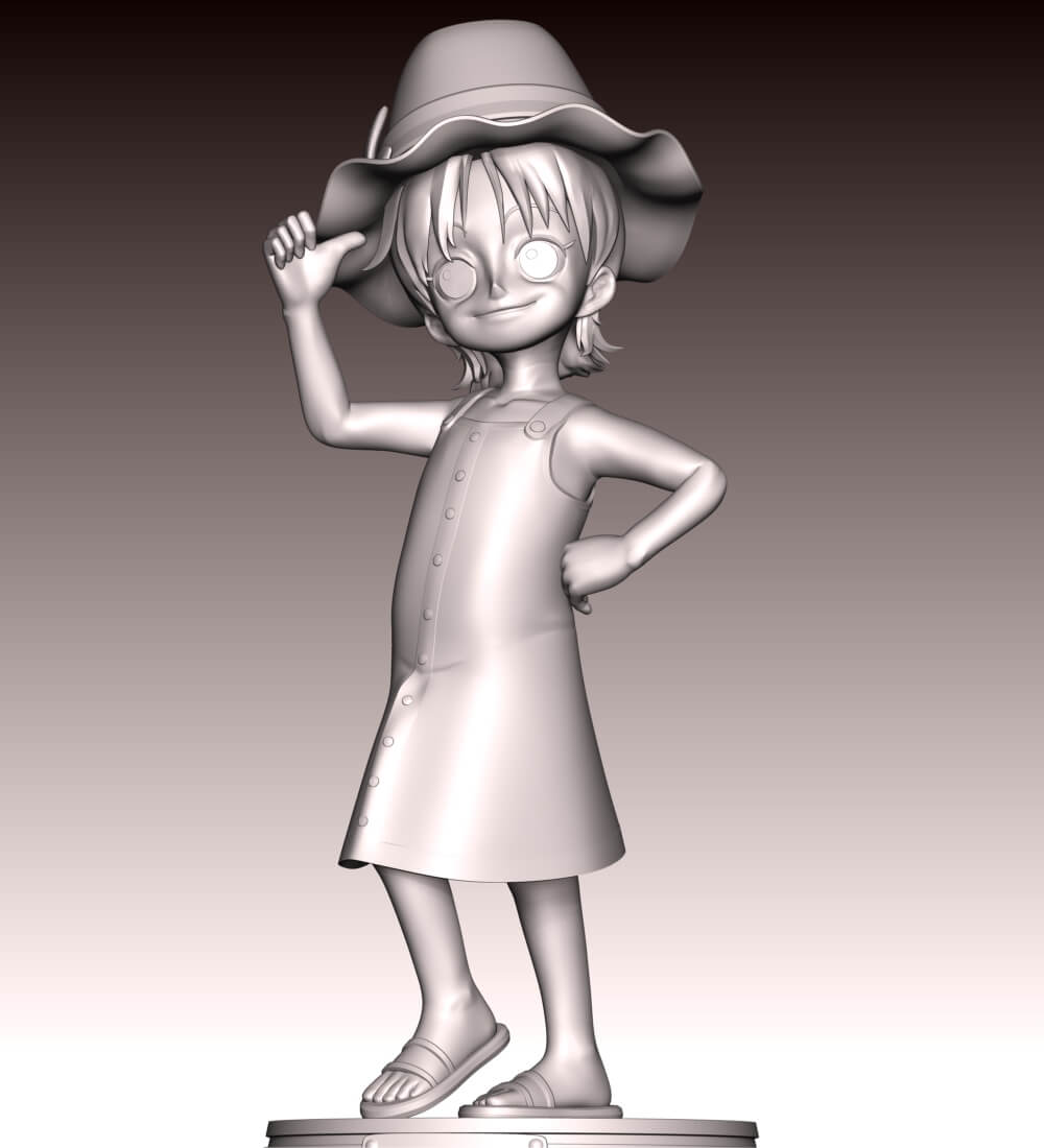 Kid Nami - One Piece 3D Model by lovemodel