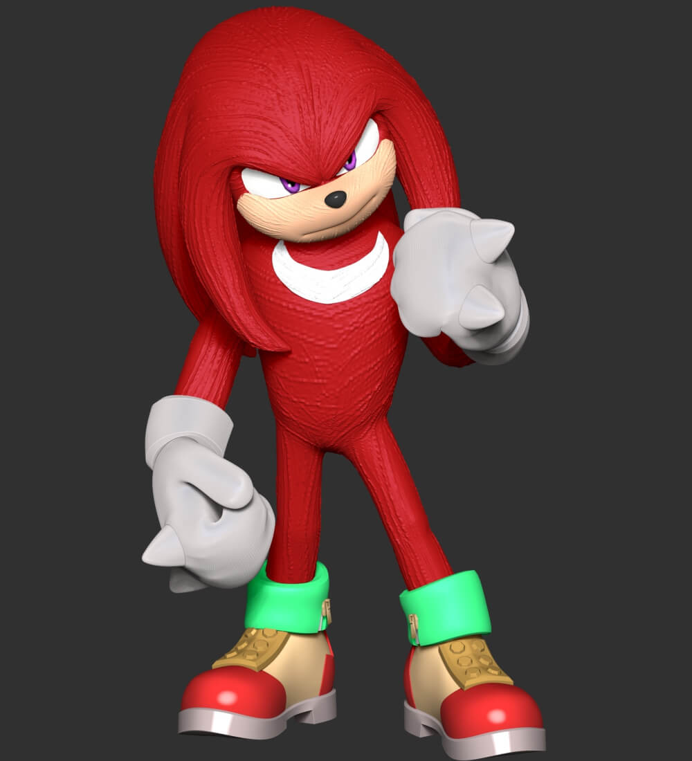 Knuckles - Sonic The Hedgehog 3D Model by lovemodel