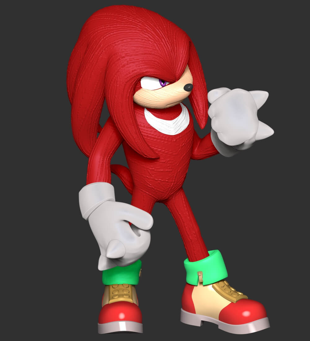 Knuckles - Sonic The Hedgehog 3D Print Model by lovemodel