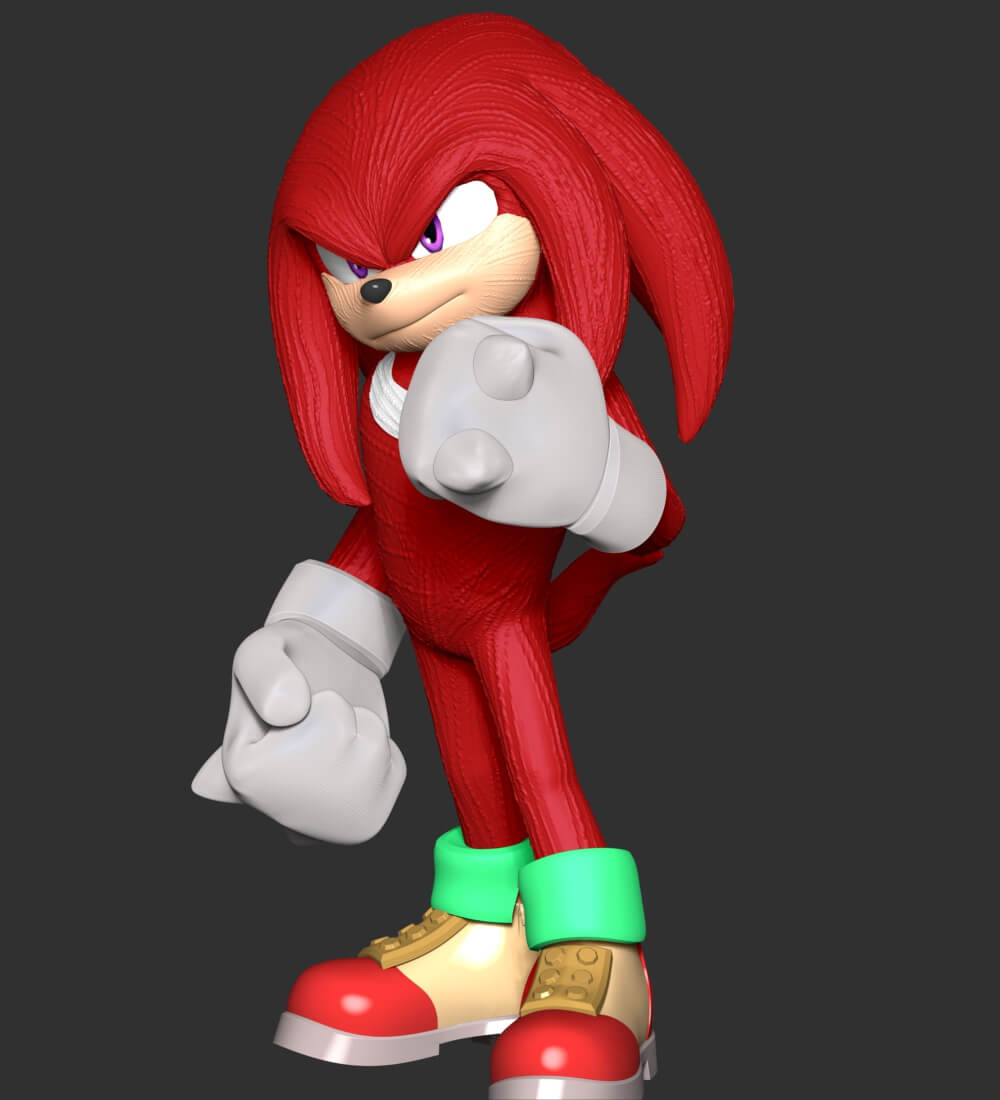 Knuckles - Sonic The Hedgehog 3D Model by lovemodel