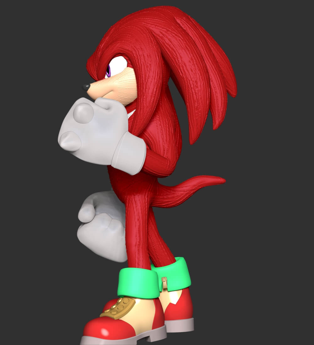 Knuckles - Sonic The Hedgehog 3D Model by lovemodel