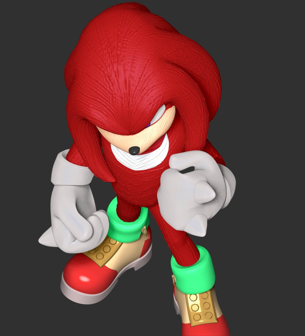 Knuckles - Sonic The Hedgehog 3D Model by lovemodel