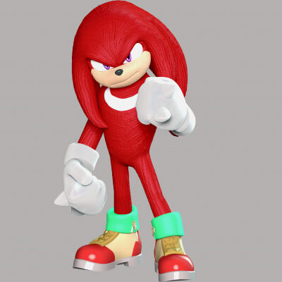 Knuckles - Sonic The Hedgehog 3D Model by lovemodel