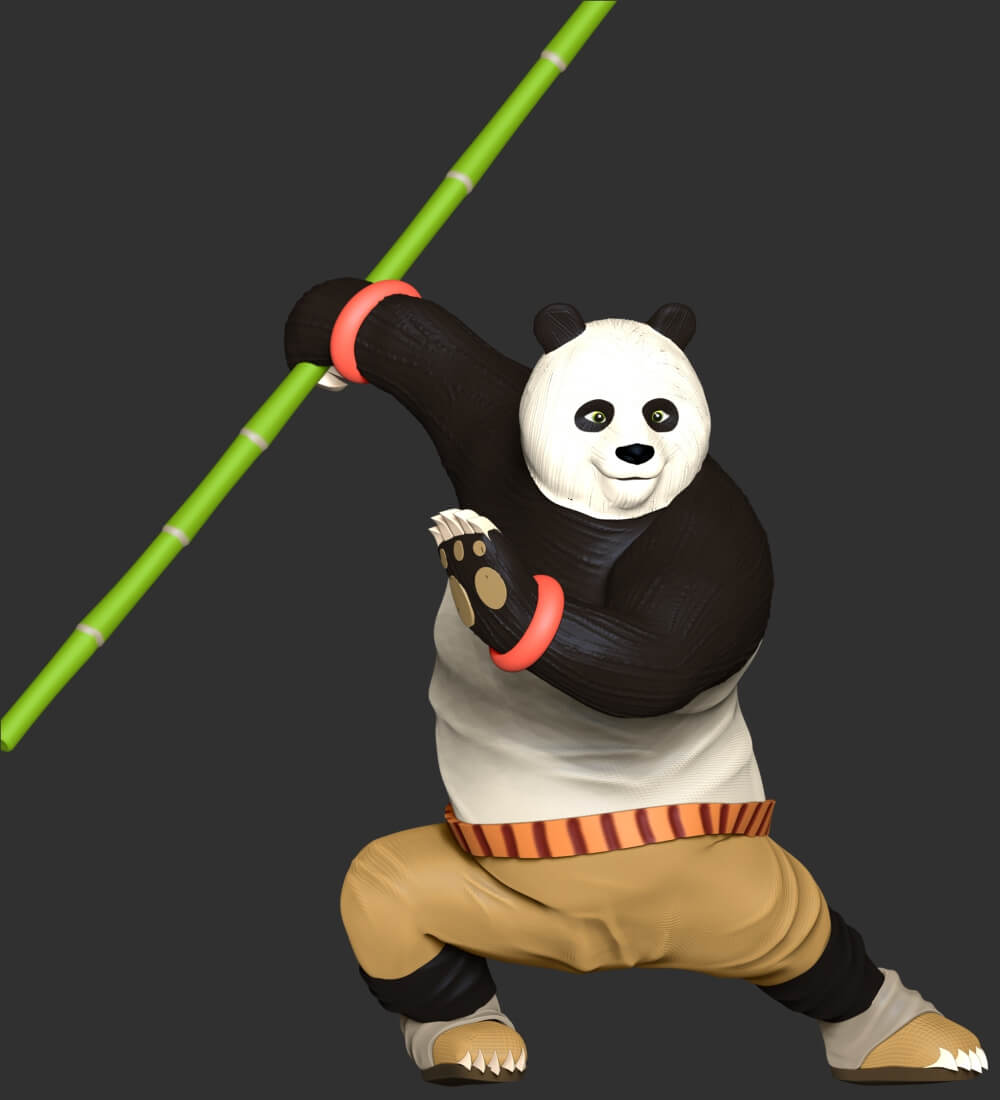 Kung Fu Panda - 3D Print Model by lovemodel