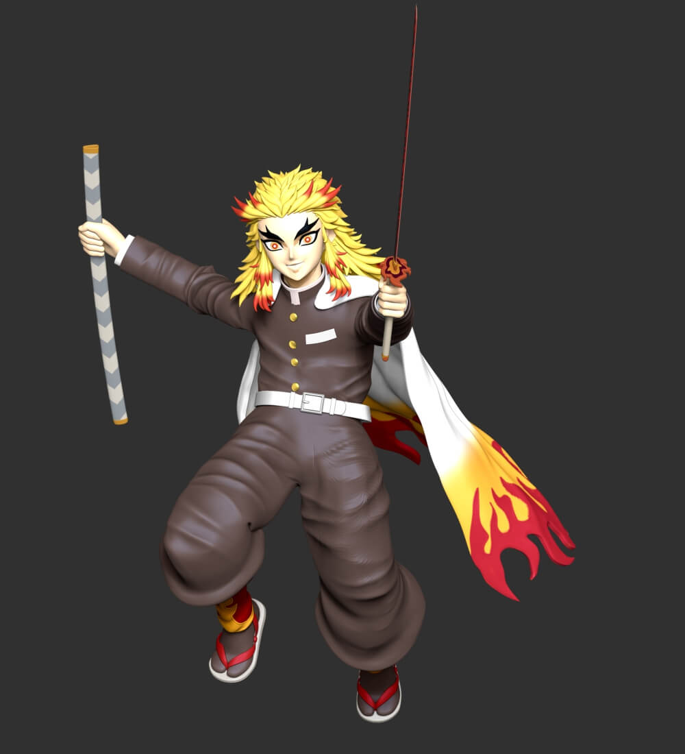 Kyojuro Rengoku - Kimetsu No Yaiba 3D Model by lovemodel