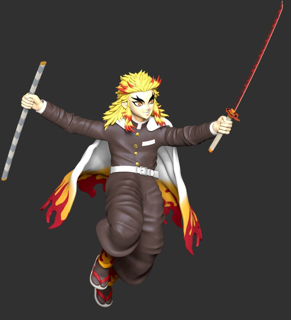 Kyojuro Rengoku - Kimetsu No Yaiba 3D Model by lovemodel