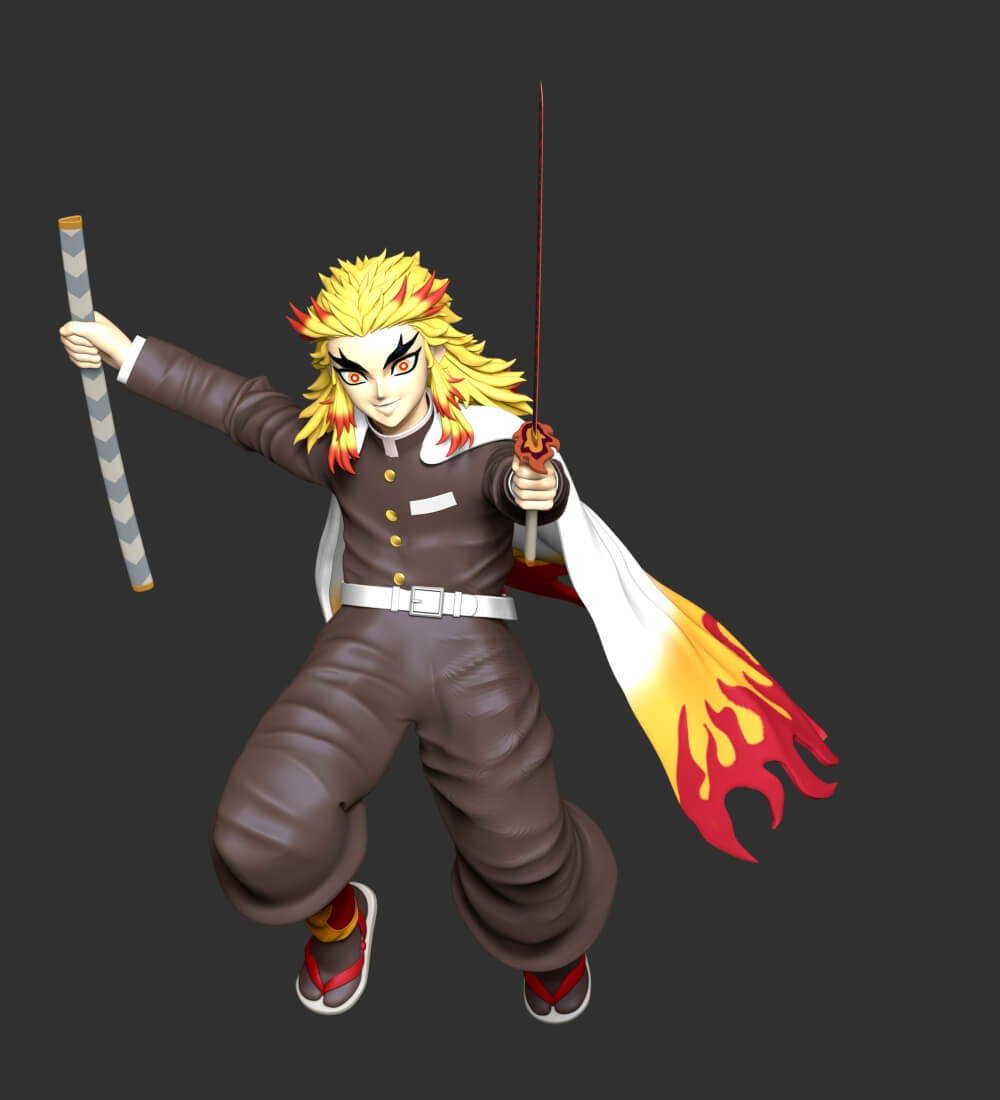 Kyojuro Rengoku - Kimetsu No Yaiba 3D Model by lovemodel