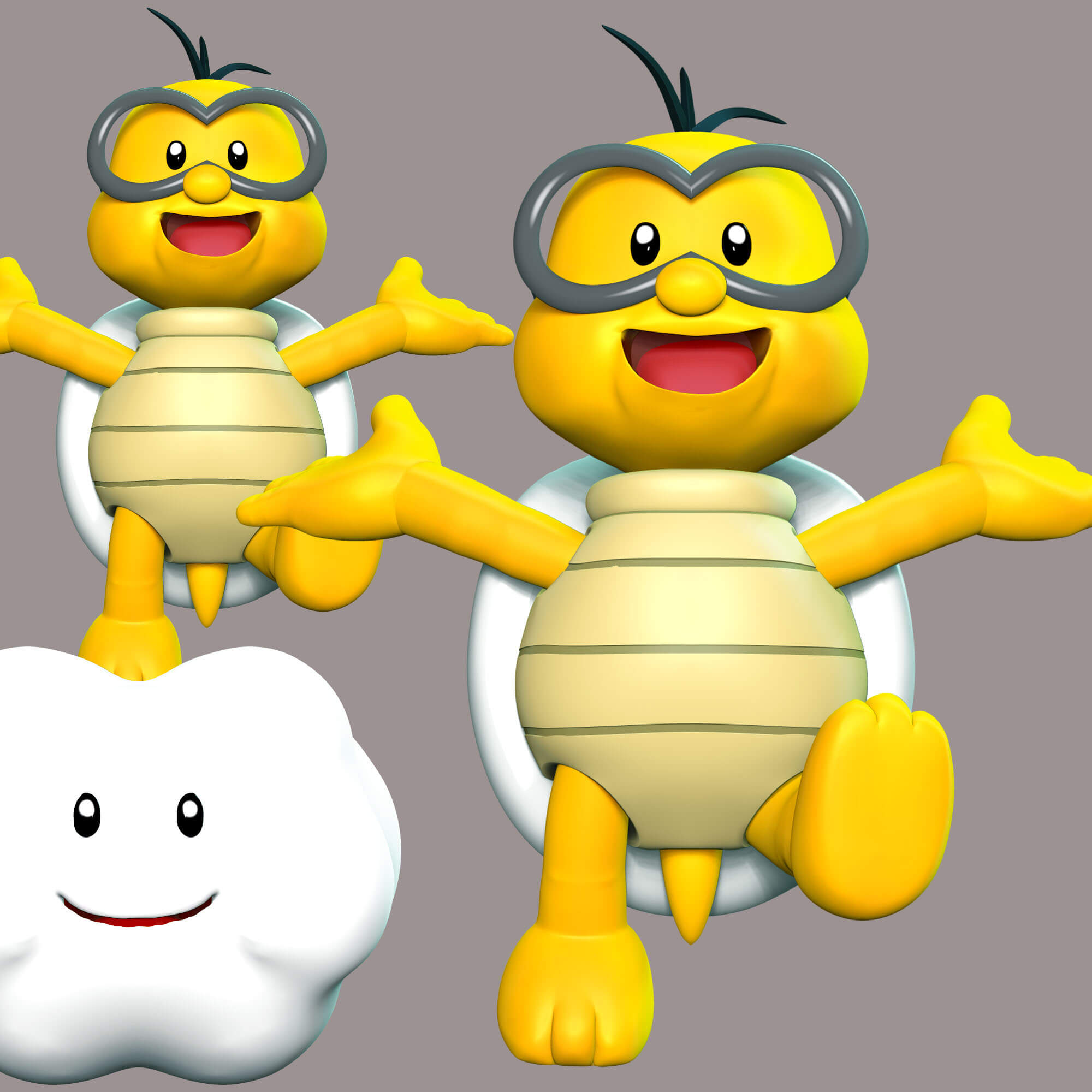 Lakitu - Super Mario Bros 3D Model by lovemodel