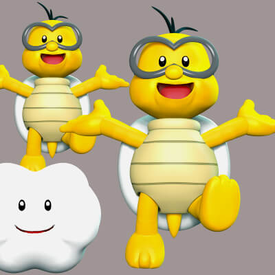 Lakitu - Super Mario Bros 3D Model by lovemodel