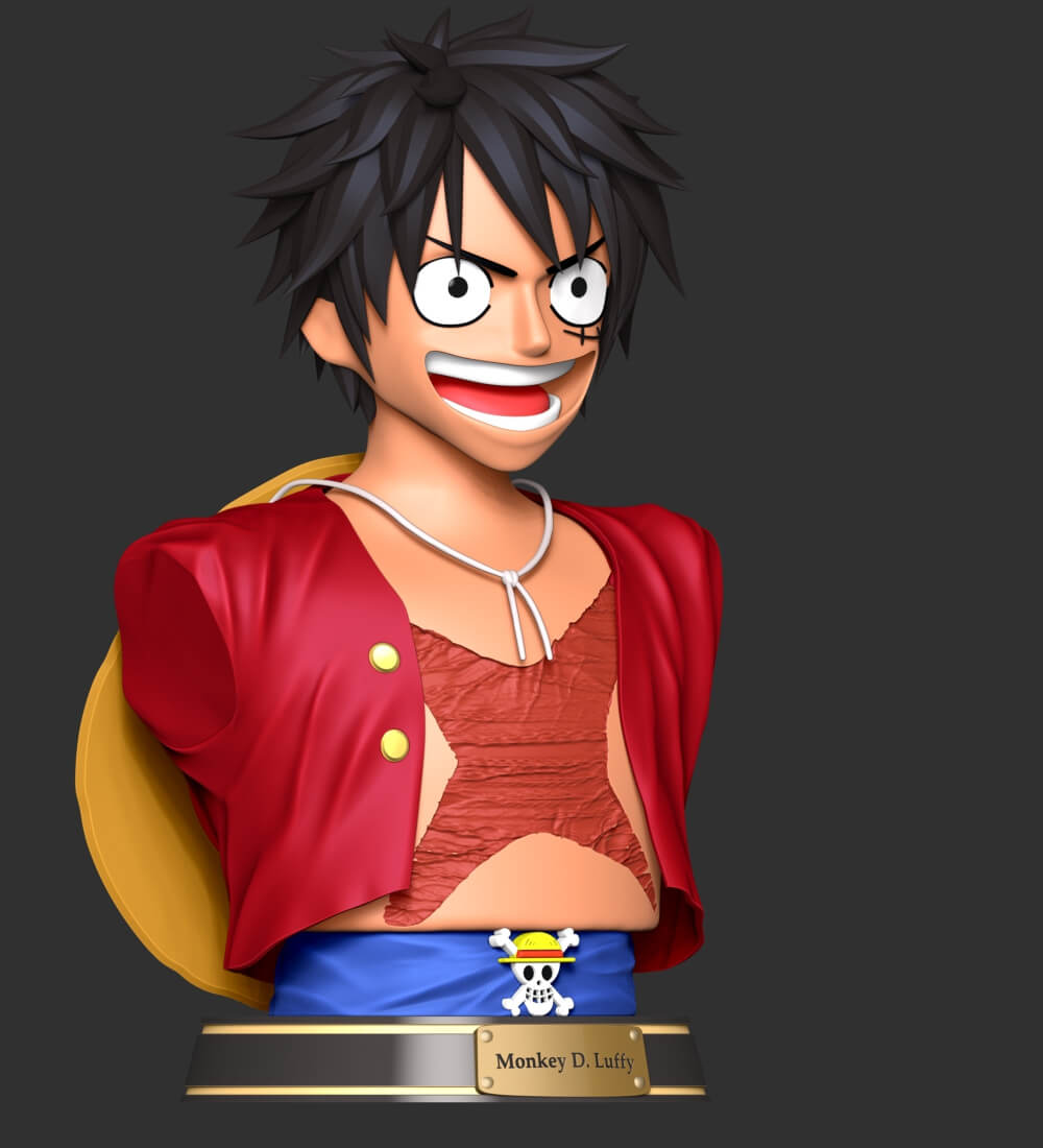 Luffy Bust - One Piece 3D Model by lovemodel