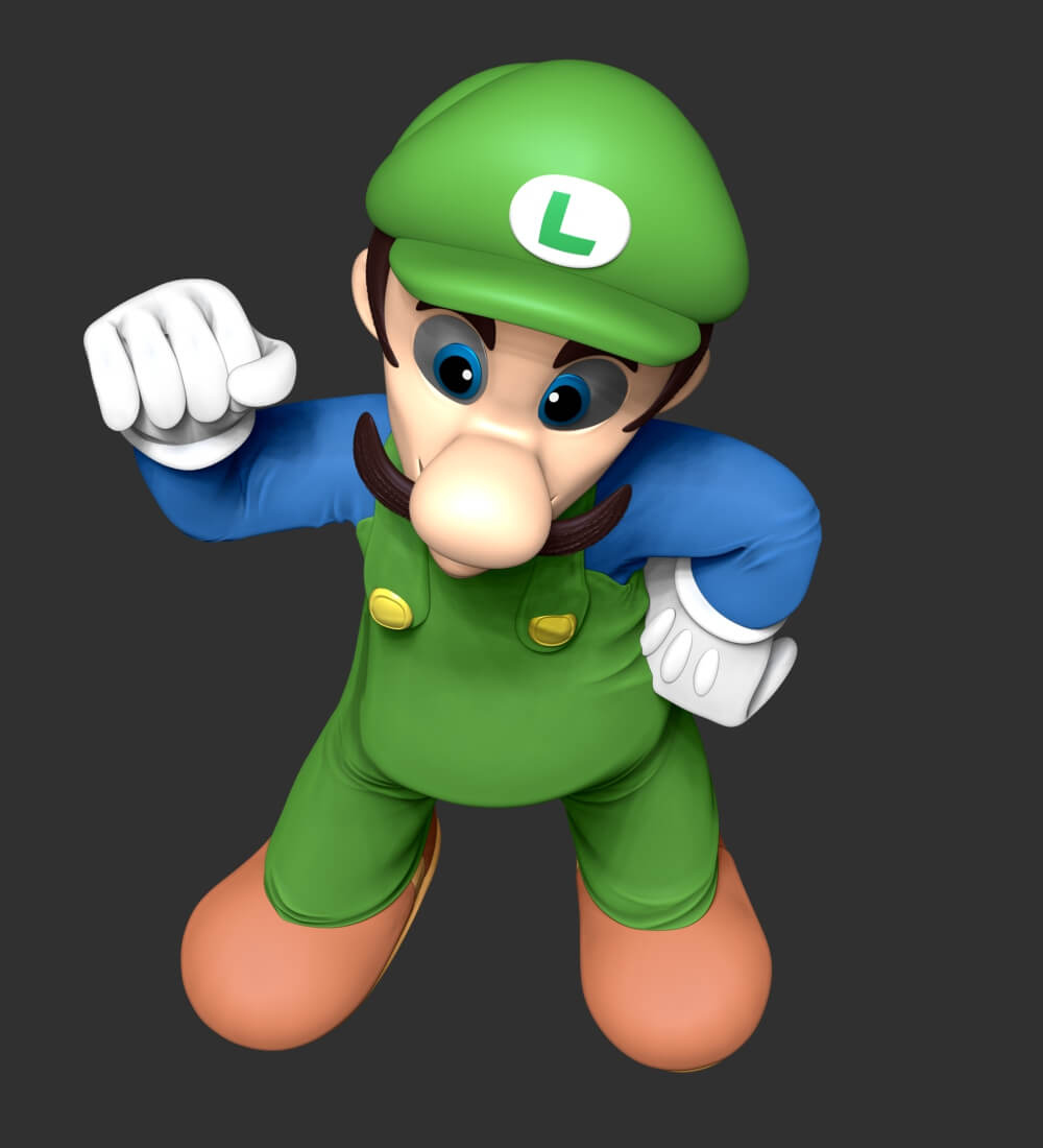 Luigi - The Super Mario 3D Model by lovemodel