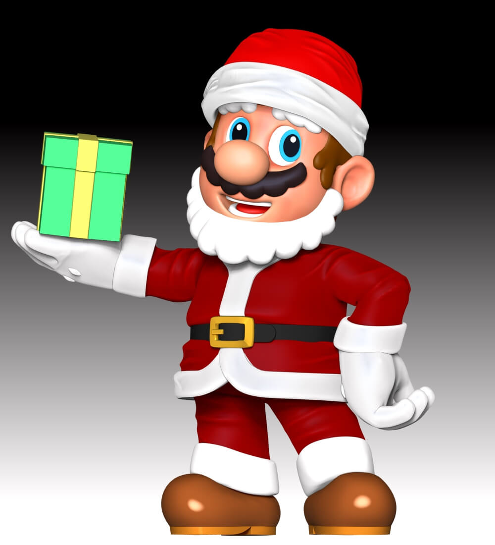 Mario Santa - Merry Christmas 3D Model by lovemodel